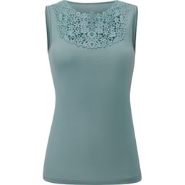 w&auml;schepur Damen Blazershirt mit Spitzeneinsatz jade Gr&ouml;&szlig;e 42
