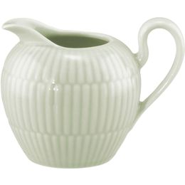 Milchk&auml;nnchen Seltmann Weiden "Amina", gr&uuml;n (seladon), B:7,4cm H:7,5cm &Oslash;:9,6cm, Porzellan, Kannen, Kleines K&auml;nnchen, Kanne mit Relief