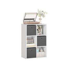 HOMCOM B&uuml;cherregal-53,7L x 30B x 79,8H cm-Wei&szlig; | Gr.: onesize
