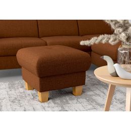 Polsterhocker Home Affaire "Lindgren", rosa (kupfer), B:61cm H:46cm T:61cm, 100% Polyester, Hocker, Polsterhocker, mit Stauraum