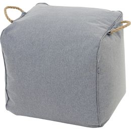 Sitzhocker siena GARDEN "Integral Hocker 46 x 48 x 46 cm, Farbe stone grey", stone grau, B:46cm H:48cm T:46cm, Obermaterial: 100% Polyester, Hocker, Sitzhocker, Meliert, Bezug aus 100% Polyester, PE-beschichtet