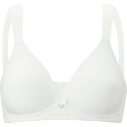 Viania Damen T-Shirt-BH ohne B&uuml;gel mit Zierschleife ecru Gr&ouml;&szlig;e 95D