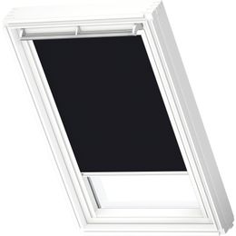Verdunklungsrollo Velux "DKL 3009SWL", schwarz (schwarz, alufarben), SK10, stufenlos positionierbar, Polyester, Rollos, Verdunklungsrollo, Stoff schwarz mit alufarbenen F&uuml;hrungsschienen & Griffleiste