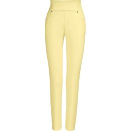CR&Eacute;ATION L Damen 5-Pocket-Hose mit hohem Bund vanillegelb Gr&ouml;&szlig;e 22