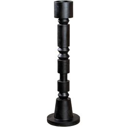 Standkerzenhalter CASABLANCA BY GILDE "Kerzenleuchter Phillip", schwarz, H:92cm &Oslash;:25cm, Polyresin (Kunststein), Kerzenhalter, 1-flammig, aus Polyresin