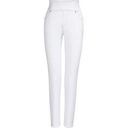 CR&Eacute;ATION L Damen 5-Pocket-Hose mit hohem Bund wei&szlig; Gr&ouml;&szlig;e 25