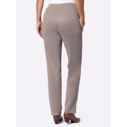 CR&Eacute;ATION L Damen Schlupfhose aus weichem Flanell taupe-meliert Gr&ouml;&szlig;e 21