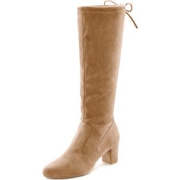 Lascana Damen Schlupfstiefel sand Gr&ouml;&szlig;e 41