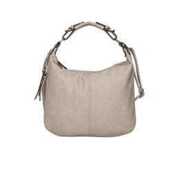 Schultertasche Harpa "Tate", Damen, Gr. B/H/T: 9cm x 32cm x 41cm, hellgrau, Lederimitat, unifarben, Taschen Schultertasche, durch Rei&szlig;verschluss erweiterbar
