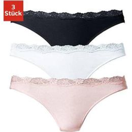 Lascana Damen String rosa, wei&szlig;, schwarz Gr&ouml;&szlig;e 32/34