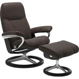 Relaxsessel stressless "Consul", braun (braun batick), B:78cm H:97cm T:70cm, Leder BATICK: BATICK ist ein leicht korrigiertes, durchgef&auml;rbtes und genarbtes M&ouml;belleder, bei dem die meisten Unebenheiten und Spuren in der Regel entfernt wurden.;Leder PALOMA: PALOMA ist ein durchgef&auml;rbtes Semianilin-M&ouml;belleder mit nat&uuml;rlicher Narbung.;ROHLEDER Stoff Q2 FARON: Ein fester zuverl&auml;ssiger Boucl&eacute; mit einem 