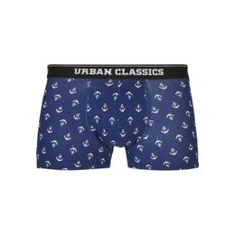 Boxershorts Urban Classics "Urban Classics Herren Boxer Shorts 5-Pack", Herren, Gr. S, 1 Stk., anchor aop, schwarz, charcoal, 95% Baumwolle, 5% Elasthan, Unterhosen