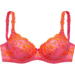 Lascana Damen B&uuml;gel-BH pink-orange Gr&ouml;&szlig;e 75E