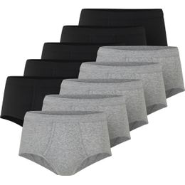 Herren Slip 5x grau-meliert + 5x schwarz Gr&ouml;&szlig;e 5