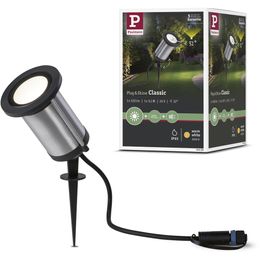 LED Gartenstrahler Paulmann "Plug & Shine", grau (anthrazit), H:27cm &Oslash;:9cm, Leuchten, LED Gartenstrahler, LED-Modul, 3000K 24V IP65 Anthrazit