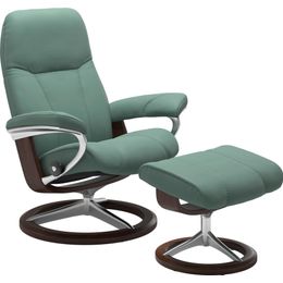 Relaxsessel stressless "Consul", gr&uuml;n (aqua gr&uuml;n paloma), B:82cm H:102cm T:72cm, Leder BATICK: BATICK ist ein leicht korrigiertes, durchgef&auml;rbtes und genarbtes M&ouml;belleder, bei dem die meisten Unebenheiten und Spuren in der Regel entfernt wurden.;Leder PALOMA: PALOMA ist ein durchgef&auml;rbtes Semianilin-M&ouml;belleder mit nat&uuml;rlicher Narbung.;ROHLEDER Stoff Q2 FARON: Ein fester zuverl&auml;ssiger Boucl&eacute; mit ei