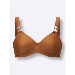 feel good Damen Bikini-Oberteil im Animal-Dessin cognac Gr&ouml;&szlig;e 52D