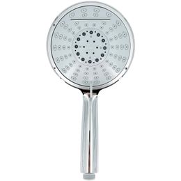 Handbrause ADOB "Wellness Happy N", silber (silberfarben), B:15cm H:6cm T:29cm, Duschk&ouml;pfe, Handbrause, 4 Strahlfunktionen inkl. Schwallstrahlfunktion, &Oslash; 15 cm