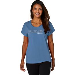 feel good Damen Shirt mittelblau Gr&ouml;&szlig;e 52/54