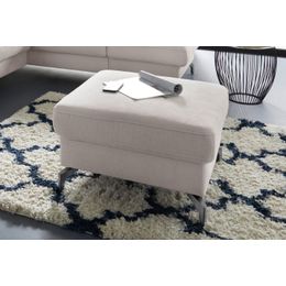 Sit & More Hocker SIT & MORE "Percy", beige (creme), B:72cm H:43cm T:72cm, Hocker, Hocker, Fu&szlig;h&ouml;he 12 cm, wahlweise mit unterschiedlichen Fu&szlig;farben