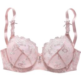 Lascana Damen B&uuml;gel-BH ros&eacute;-creme Gr&ouml;&szlig;e 100D