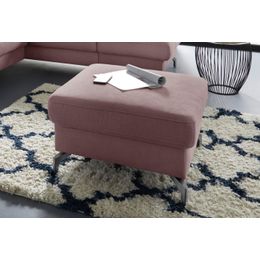 Sit & More Hocker SIT & MORE "Percy", lila (flieder), B:72cm H:43cm T:72cm, Hocker, Hocker, Fu&szlig;h&ouml;he 12 cm, wahlweise mit unterschiedlichen Fu&szlig;farben