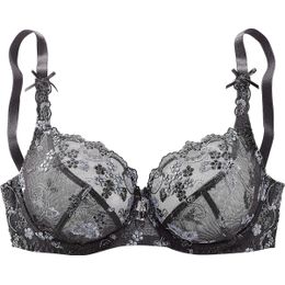 Lascana Damen B&uuml;gel-BH blau-schwarz Gr&ouml;&szlig;e 90E