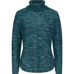 CR&Eacute;ATION L Damen Pullover mit Rollkragen petrol-meliert Gr&ouml;&szlig;e 38