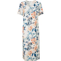 w&auml;schepur Damen Nachthemd im floralen Dessin wei&szlig;-apricot-bedruckt Gr&ouml;&szlig;e 44/46