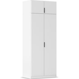 Kleiderschrank Rauch "Dreht&uuml;renschrank Schrank Garderobe Ankleide Schlafzimmer LAGOA", alpinwei&szlig;, B:91cm H:235cm T:54cm, Holzwerkstoff, Schr&auml;nke, Kleiderschrank, moderne Kantengriffe aus Metall, optional mit Aufsatz MADE IN GERMANY