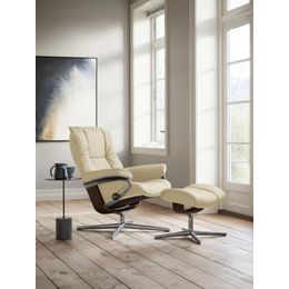 Relaxsessel stressless "Mayfair", beige (vanilla paloma), B:79cm H:102cm T:73cm, Leder PALOMA: PALOMA ist ein durchgef&auml;rbtes Semianilin-M&ouml;belleder mit nat&uuml;rlicher Narbung., Sessel, Relaxsessel, mit Cross Base, Gr&ouml;&szlig;e S, M & L, Holzakzent Braun