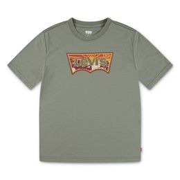 T-Shirt LEVI'S KIDS "LVB SUNRISE DESERT TEE", Jungen, Gr. 14 (164), gr&uuml;n (deep lichen gr&uuml;n), Jersey, Obermaterial: 60% Baumwolle, 40% Polyester, bedruckt, normal, Rundhals, Shirts T-Shirt, aus Baumwollmix, for Boys