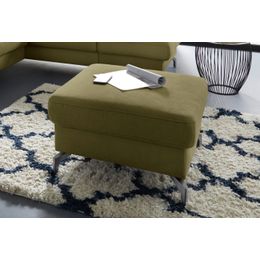 Sit & More Hocker SIT & MORE "Percy", gr&uuml;n, B:72cm H:43cm T:72cm, Hocker, Hocker, Fu&szlig;h&ouml;he 12 cm, wahlweise mit unterschiedlichen Fu&szlig;farben
