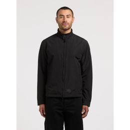 Blouson Khujo "COVER", Herren, Gr. L, schwarz, Web, 85% Polyester, 15% Baumwolle, unifarben, regular fit, eingesetzt abgesteppte Kante mit Kn&ouml;pfen, Jacken Blouson