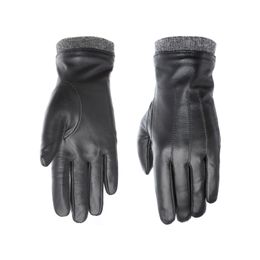 Lederhandschuhe Pearlwood "Daisy", Damen, Gr. 8, schwarz, Schafsleder, unifarben, Handschuhe, Touchscreenf&auml;hig - mit 10 Fingern bedienbar, Ziern&auml;hte