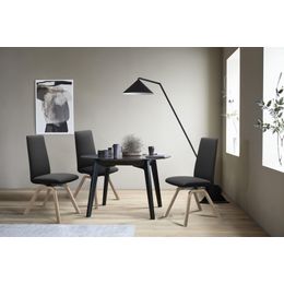Polsterstuhl stressless "Laurel", schwarz (schwarz paloma, schwarz), B:49cm H:105cm T:60cm, Leder PALOMA: PALOMA ist ein durchgef&auml;rbtes Semianilin-M&ouml;belleder mit nat&uuml;rlicher Narbung., St&uuml;hle, Polsterstuhl, High Back, Gr&ouml;&szlig;e L, mit schr&auml;ggestellten Beinen in Schwarz
