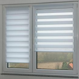 Kutti Doppelrollo &raquo;Sola&laquo; Lichtschutz ohne Bohren freih&auml;ngend DUO-Rollo, Fixma&szlig;, mit Klemmtr&auml;ger, blickdicht, Sichtschutz wei&szlig; Polyester 160cm, 45cm
