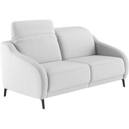 Sit & More 3-Sitzer SIT & MORE "Blues", silber, B:192cm H:93cm T:104cm, 100% Polyester, Sofas, wahlweise mit Klapptisch und USB