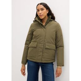 bonprix Winterjacke mit aufgesetzen Taschen, gr&uuml;n, Gr.50, Casual Winterjacke mit Kapuze und gro&szlig;en Taschen