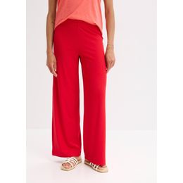 bonprix Palazzo-Hose mit Bequembund, rot, Gr.48/50 (XL), Palazzo-Hose mit Bequembund in Loose-Fit, aus Viskose