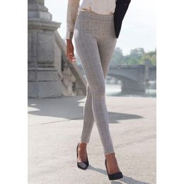 Lascana Damen Leggings, Grau, Gr. 48/50, Leggings, Material: Polyester