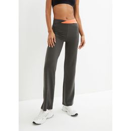 bonprix Baumwoll-Sporthose Bootcut (2er Pack), grau, Gr.56/58 (3XL), Ausgestellte Baumwoll-Sporthose aus einem Stretch Material (2er Pack), anthrazit meliert: 57% Baumwolle (organic)