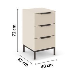 Rauch Kommode &raquo;Flipp&laquo; mit Fu&szlig;gestell - 40x42x72cm - beige - Holz / Holz