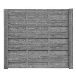Beckers Betonzaun Betonzaunplatte 'Standard Elegant' 200 x 38,5 x 3,5 cm grau
