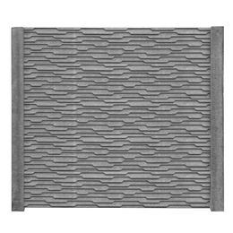 Beckers Betonzaun Betonzaunplatte 'Standard Murano' 200 x 38,5 x 3,5 cm grau