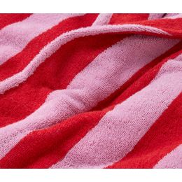 Tchibo - Damen-Bademantel - Gr. M - rosa/gestreift