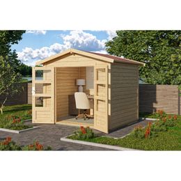 Karibu Gartenhaus 'Koberg 3' naturbelassen 270 x 230 x 234 cm