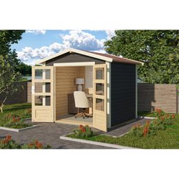 Karibu Gartenhaus 'Koberg 3' terragrau 270 x 230 x 234 cm
