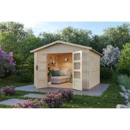 Karibu Gartenhaus'Koberg 8' naturbelassen 330 x 238 x 330 cm