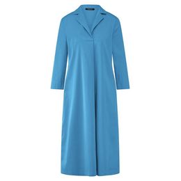 Peter Hahn - Kleid mit kleinem Reverskragen, blau, Gr. 44 / L - Baumwolle